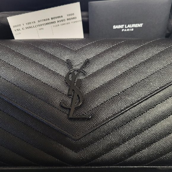 Yves Saint Laurent | Bags | Ysl Wallet Chain Crossbody Cassandre ...